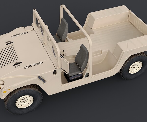 ArtStation - Humvee HMMWV-M1123 Desert Military track | Resources