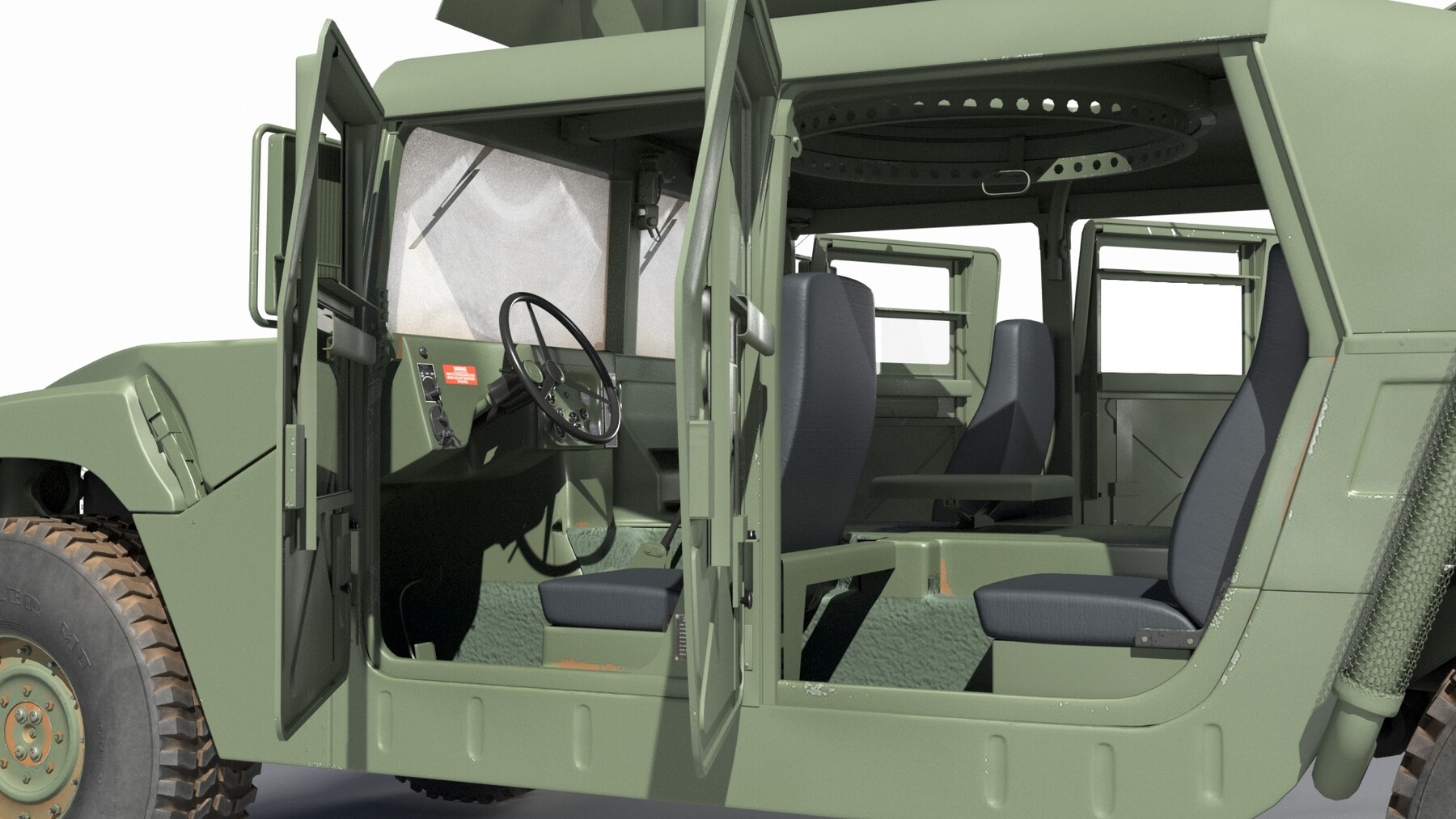 ArtStation - Humvee M998 M1025 Weapons Carrier Slant Back | Resources