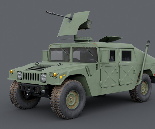 ArtStation - Humvee M998 M1025 Weapons Carrier Slant Back | Resources