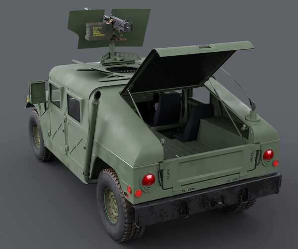 ArtStation - Humvee M998 M1025 Weapons Carrier Slant Back | Resources