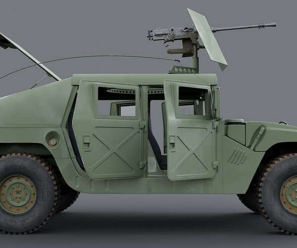 ArtStation - Humvee M998 M1025 Weapons Carrier Slant Back | Resources
