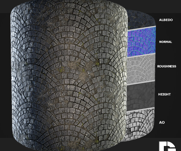 ArtStation - Cobblestone Material - Substance Designer | Game Assets