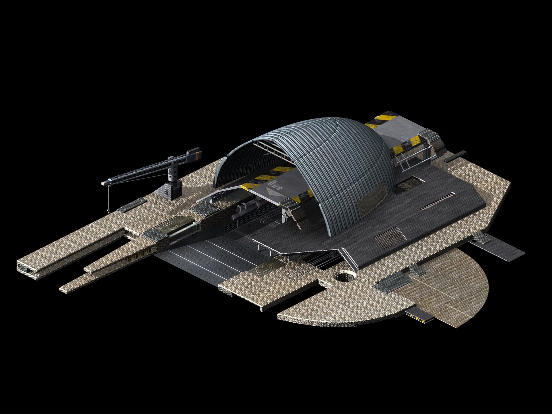 ArtStation - Battleship - Repair Station 01 | Game Assets