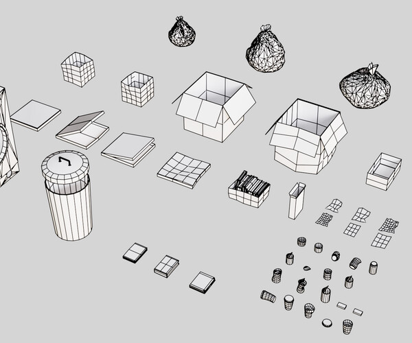 ArtStation - Garbage set | Game Assets