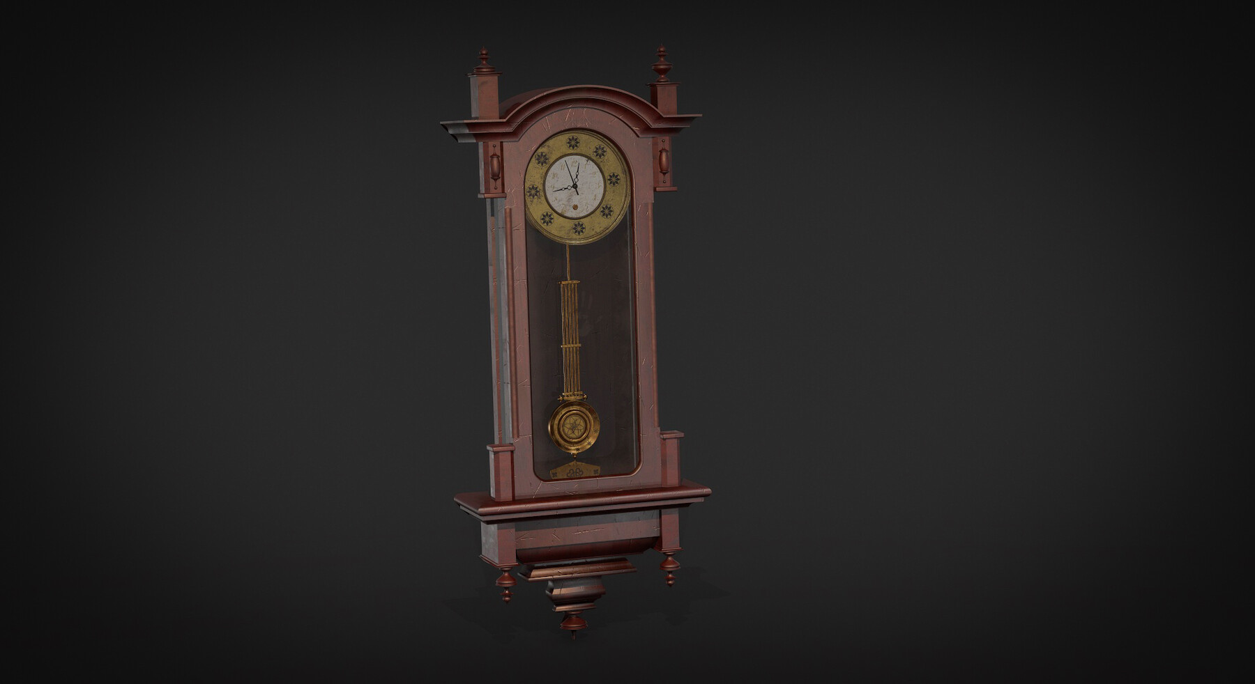 ArtStation - Old Clock, 3D Grandfather Clock | Game Assets