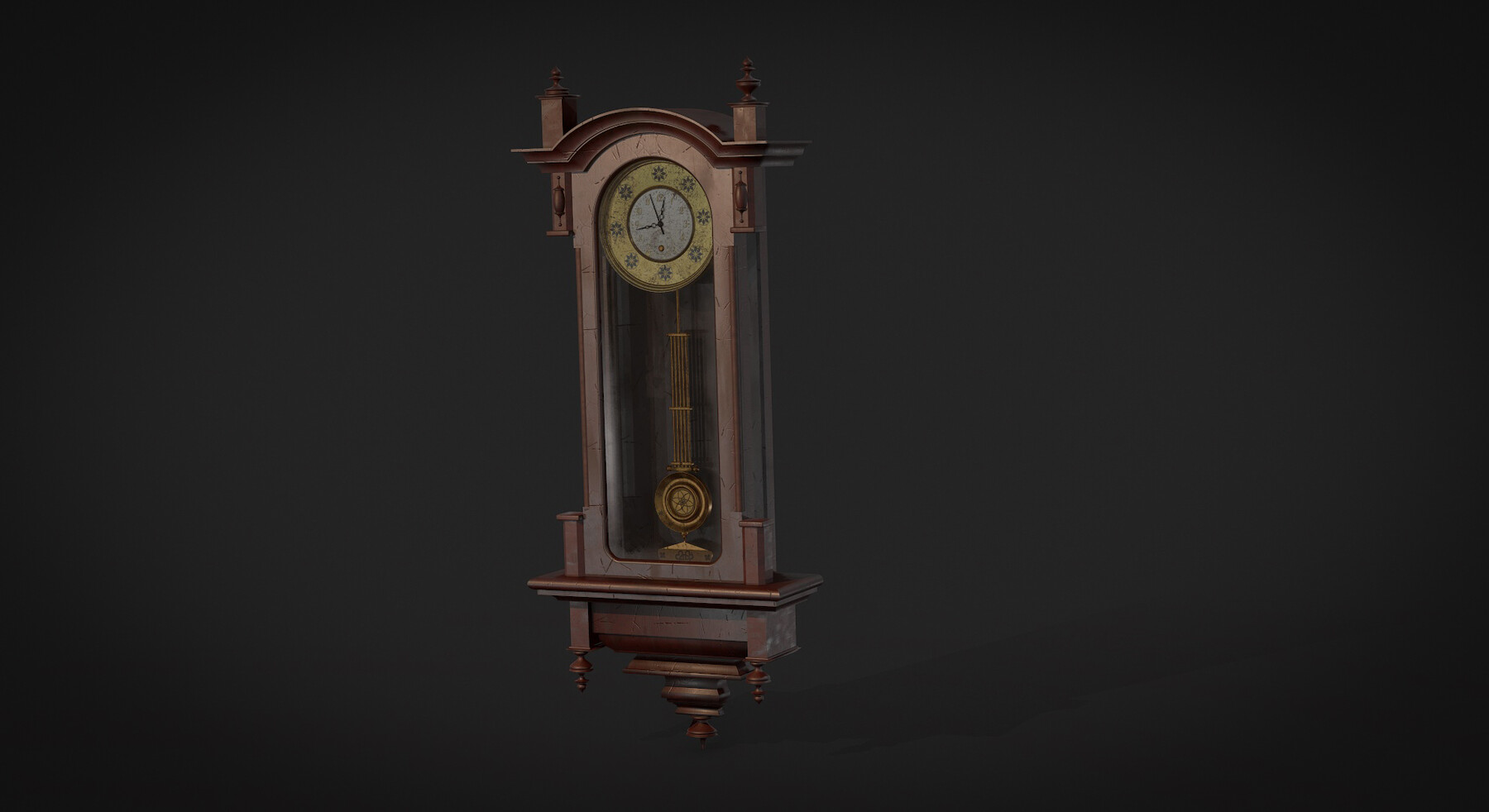 ArtStation - Old Clock, 3D Grandfather Clock | Game Assets