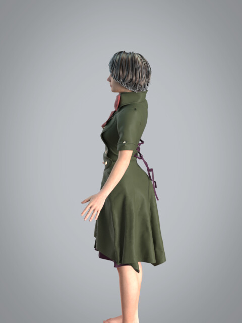 ArtStation - Japanese military dress | Game Assets