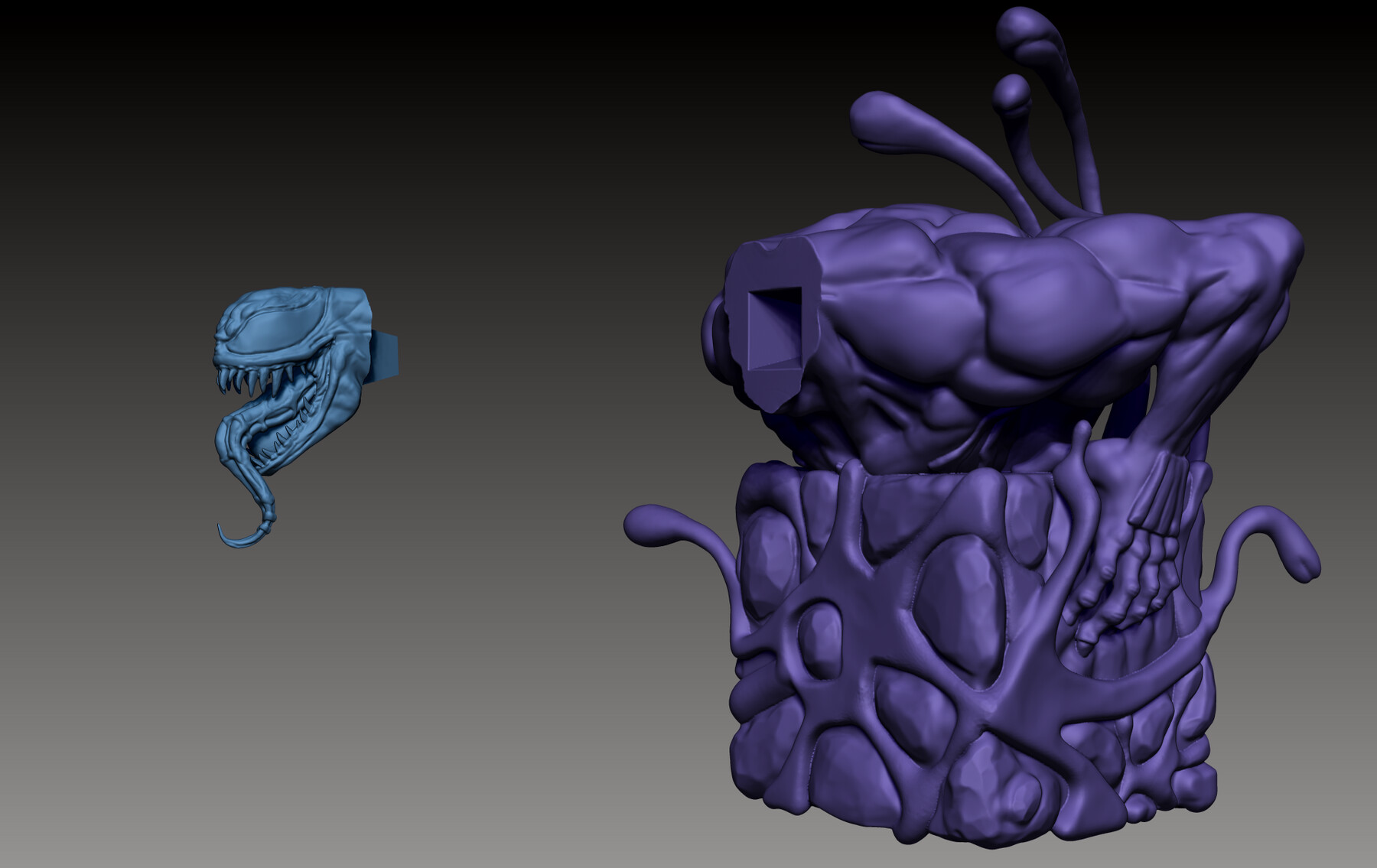 ArtStation - Venom x Cube Miniature sculpt 3D print model | Resources