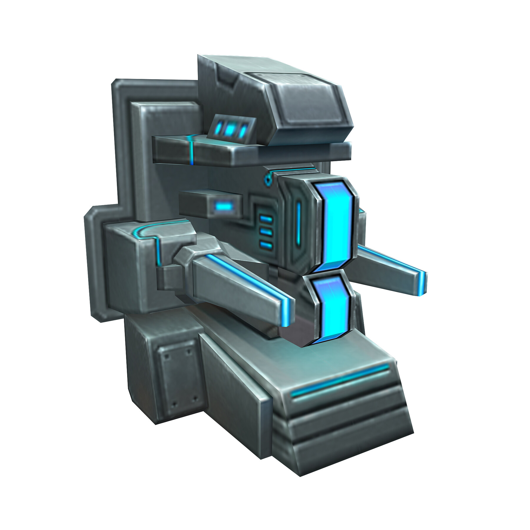 ArtStation - Wall Fortress - Machine Gun Type 01 | Game Assets