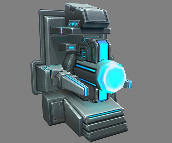 ArtStation - Wall Fortress - Machine Gun Type 03 | Game Assets