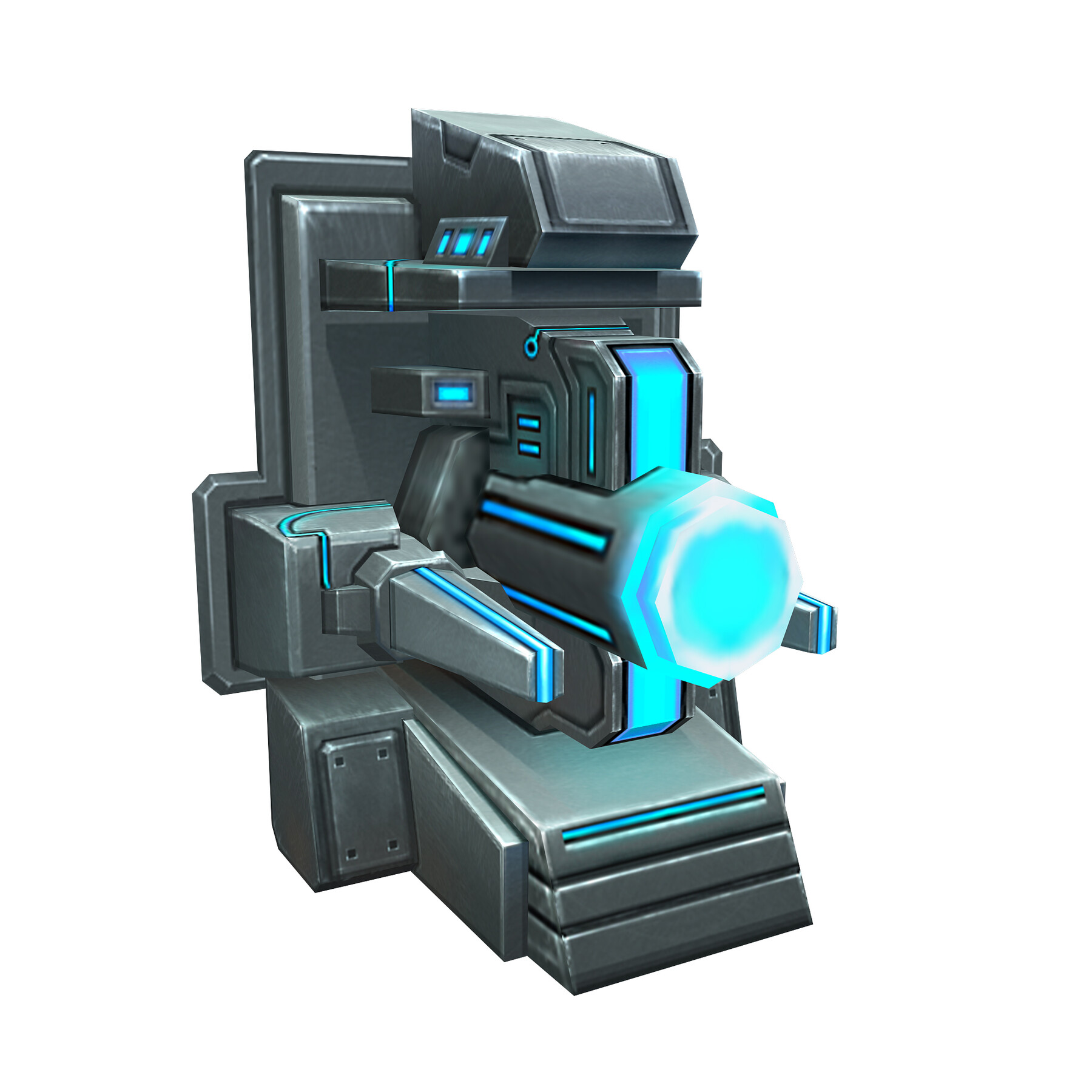 ArtStation - Wall Fortress - Machine Gun Type 03 | Game Assets