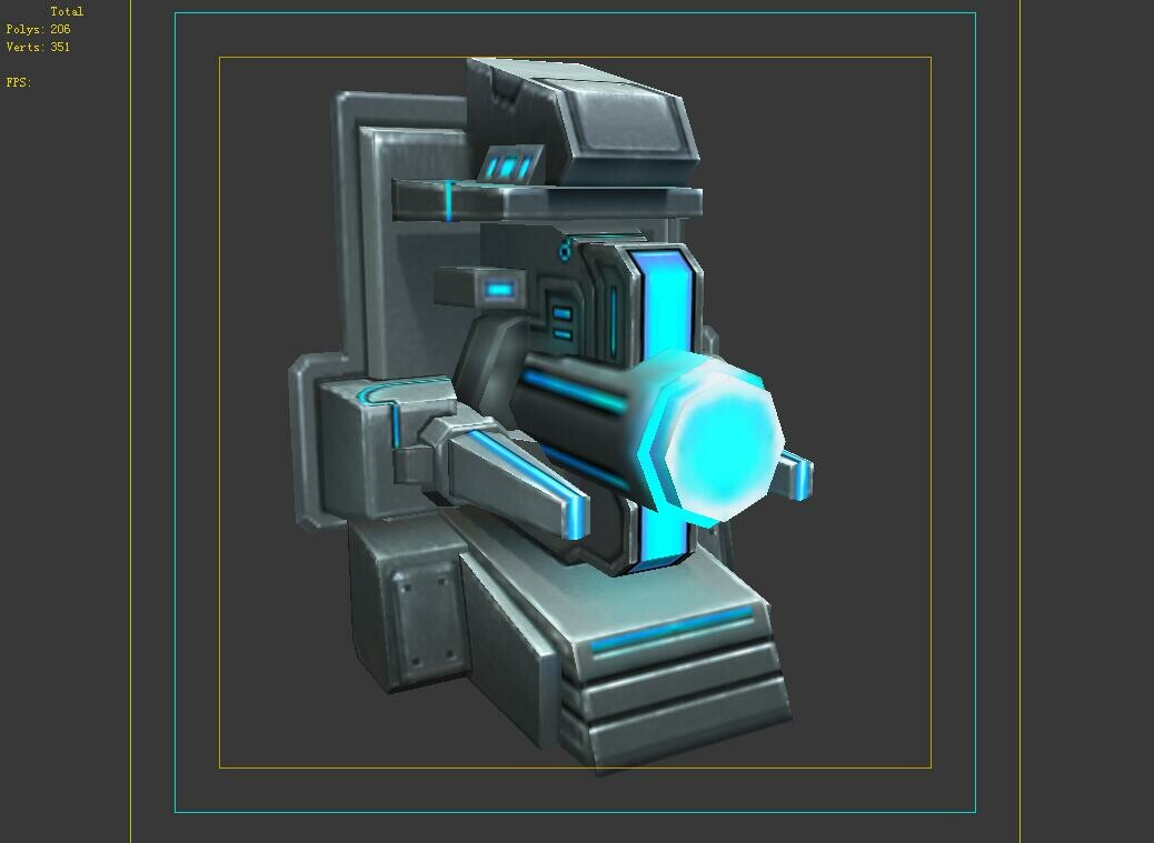 ArtStation - Wall Fortress - Machine Gun Type 03 | Game Assets