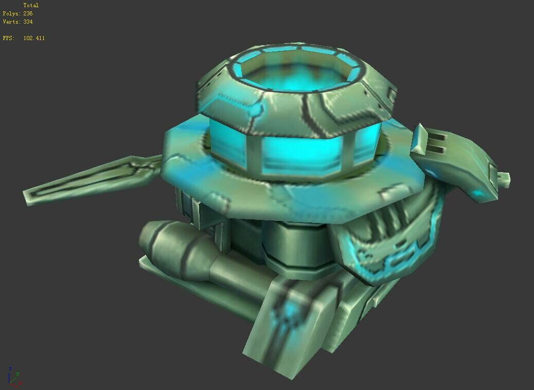 ArtStation - Rotating turret - laser type 01 | Game Assets