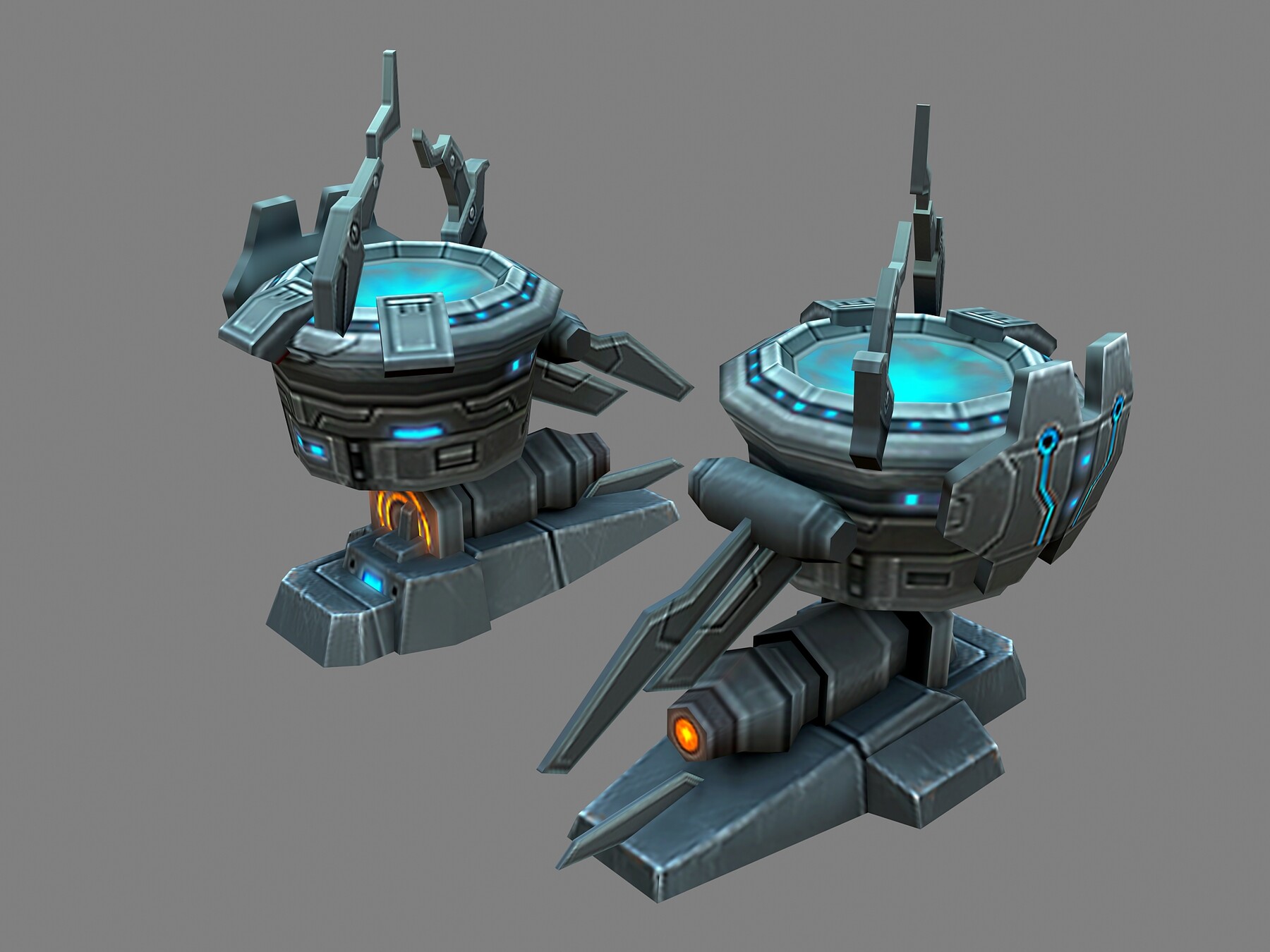 ArtStation - Rotating turret - laser type 03 | Game Assets