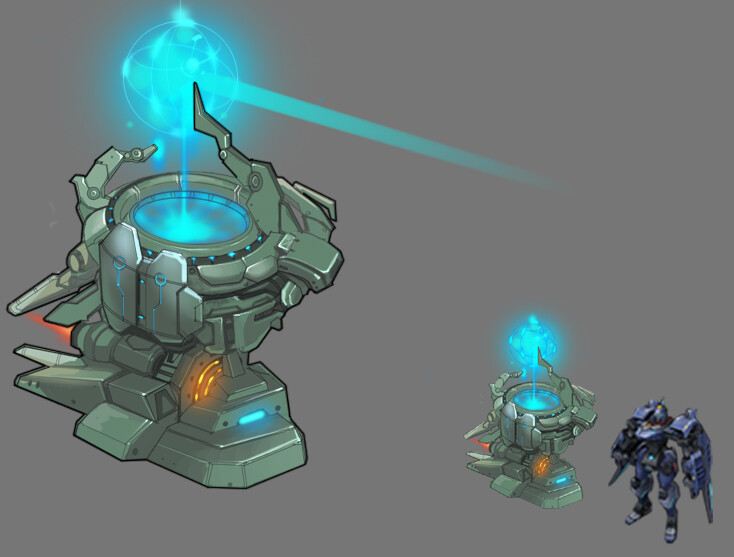 ArtStation - Rotating turret - laser type 03 | Game Assets