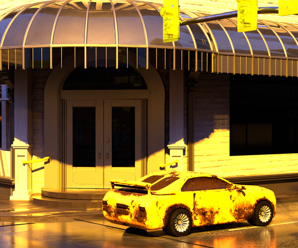 ArtStation - Rusty Sport Car | Game Assets