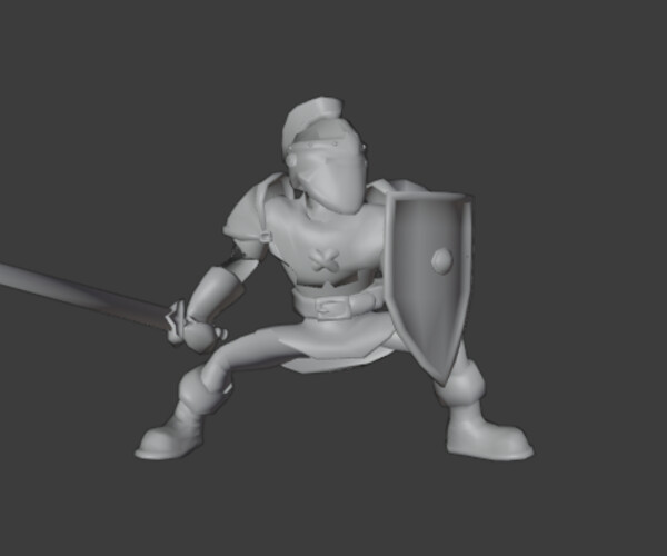 ArtStation - Low Poly Hero with Rig and Animation for Tactics Game ...