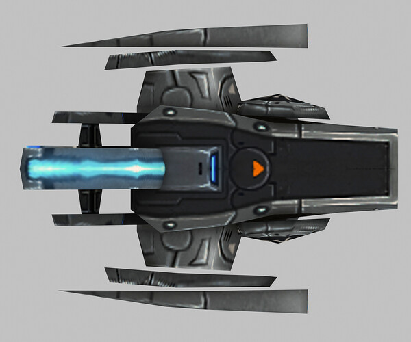 ArtStation - Machinery - Floating Cannon 02 | Game Assets