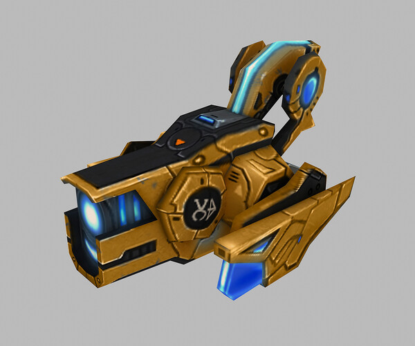 ArtStation - Machinery - Floating Cannon 03 | Game Assets