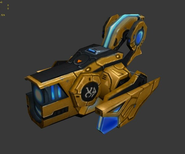 ArtStation - Machinery - Floating Cannon 03 | Game Assets