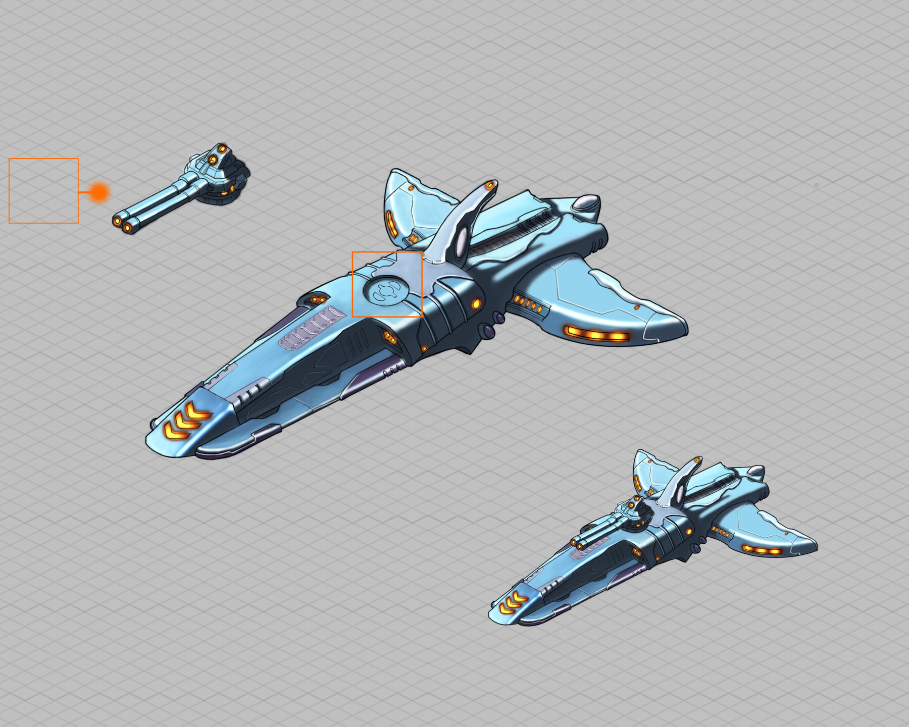 ArtStation - Machinery - Small Attack Ship 03 | Game Assets