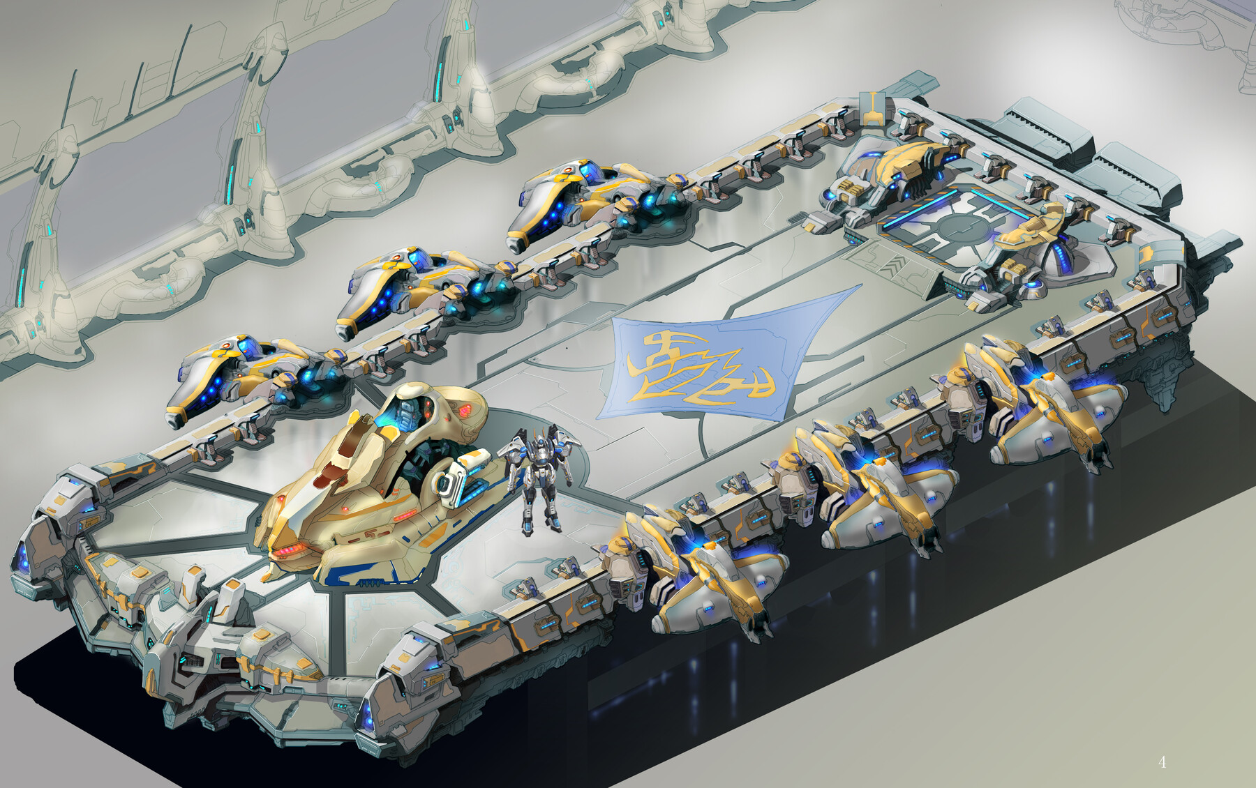 ArtStation - Space - Fortress Battle - Big Spaceship 01 | Game Assets