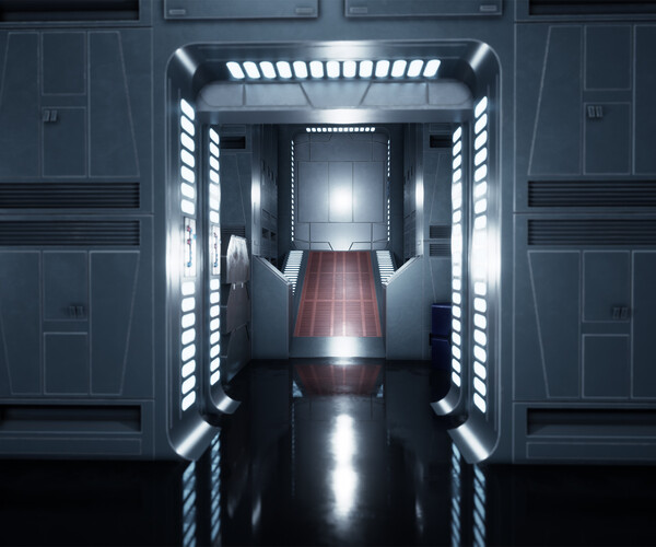 ArtStation - Starwars Death Star Hanger and Corridors Fan Art scenes ...
