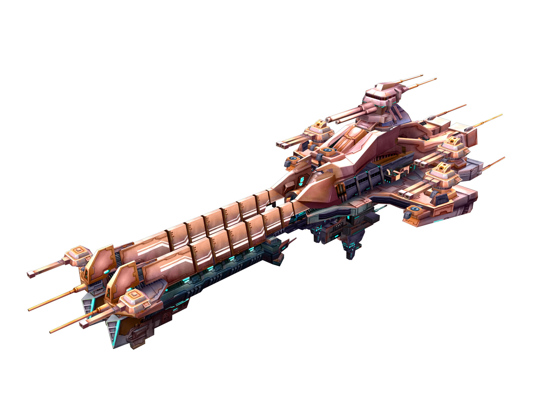 ArtStation - Extra large fortress type - big spaceship 01 | Game Assets