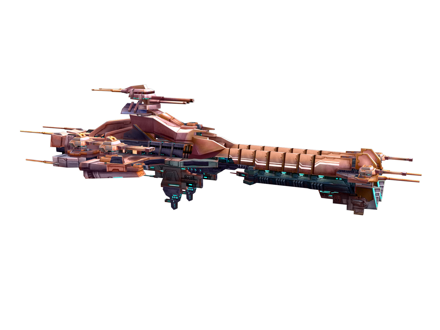 ArtStation - Extra large fortress type - big spaceship 01 | Game Assets