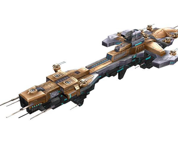 ArtStation - Extra large fortress type - big spaceship 02 | Game Assets