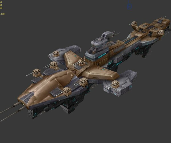 ArtStation - Extra large fortress type - big spaceship 02 | Game Assets