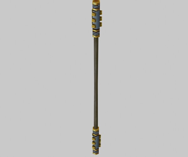 ArtStation - Low poly 3D games - Weapons - Sticks 002 | Game Assets