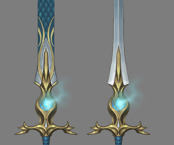ArtStation - Weapon - Long Sword 01 | Game Assets