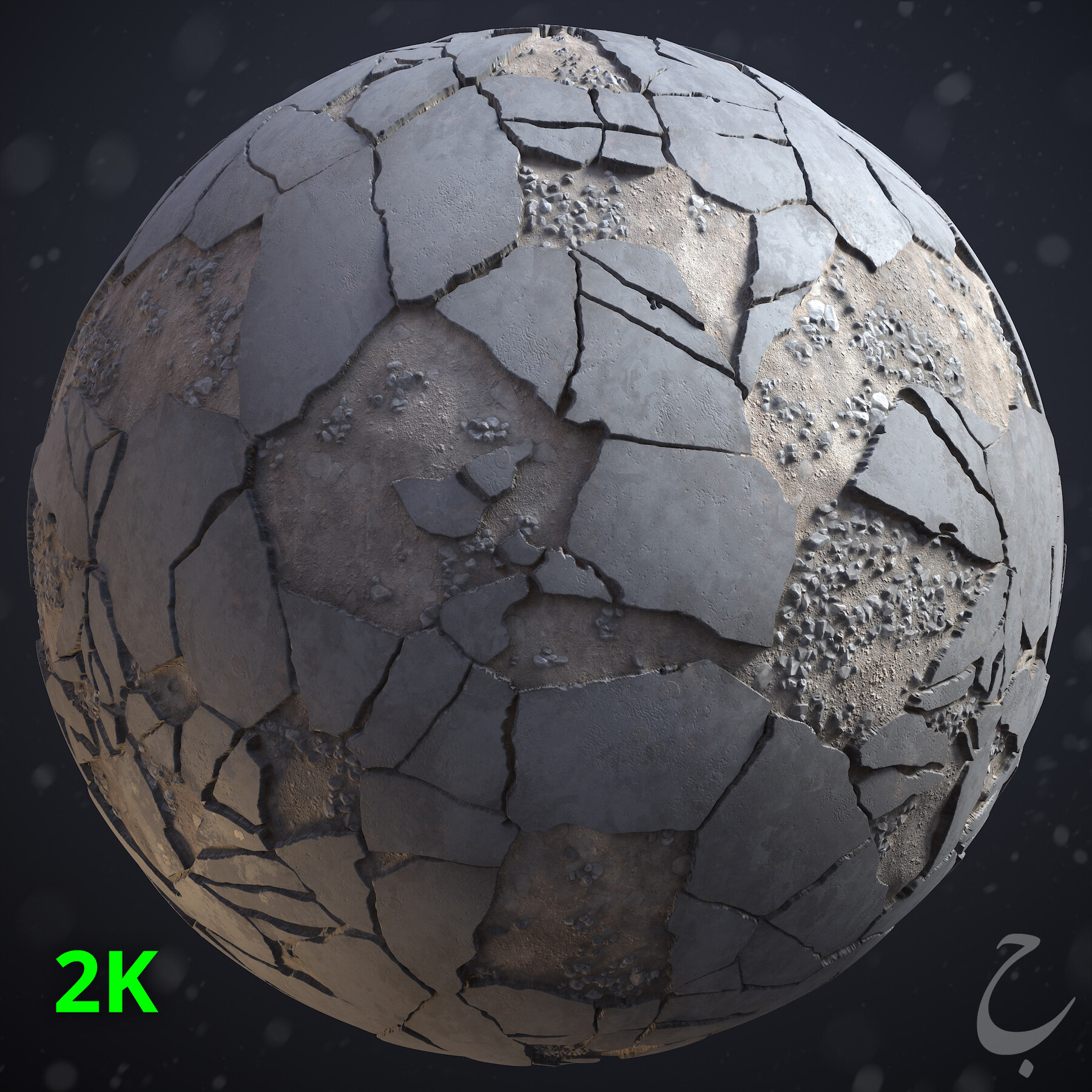 ArtStation - 4 Seamless Dirt & Concrete Textures 2K _ Vol 01 | Game Assets