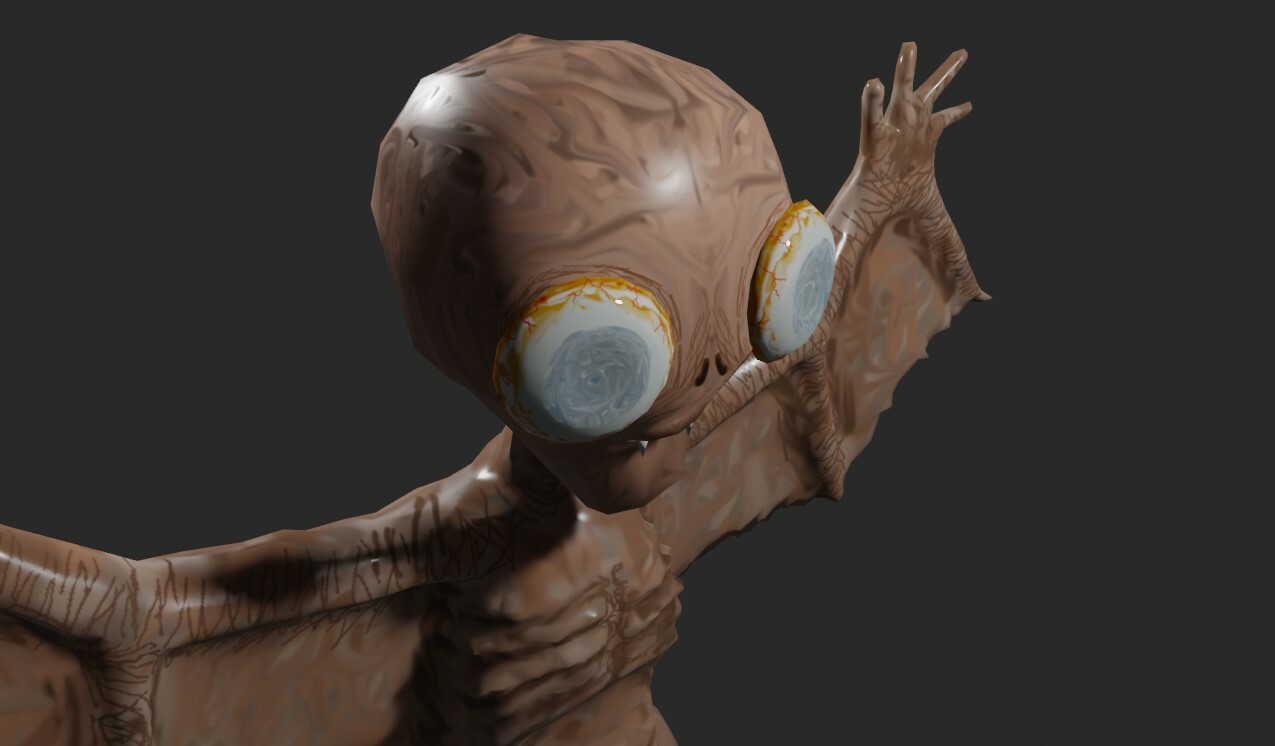 ArtStation - Blind Bat Monster Low-poly 3D model | Game Assets