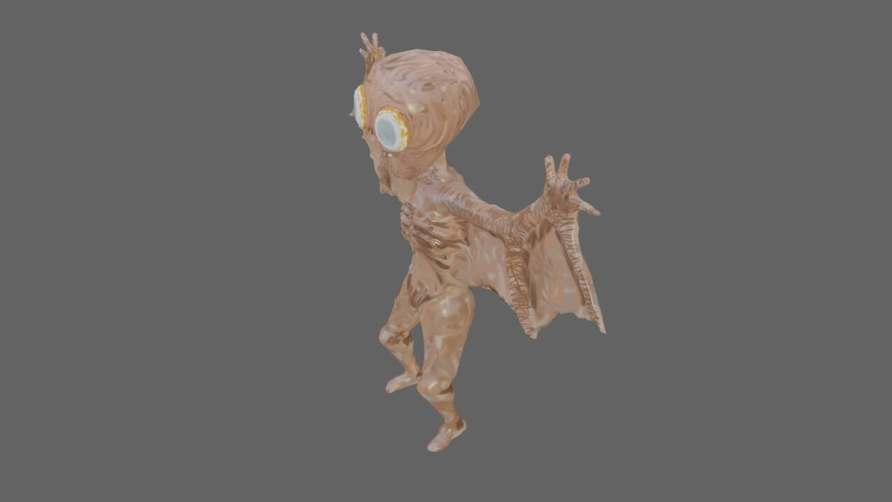 ArtStation - Blind Bat Monster Low-poly 3D model | Game Assets