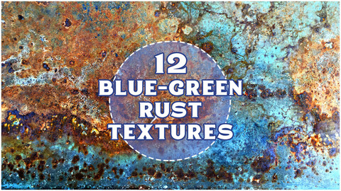 ArtStation - 12 Blue-Green Rust Textures | Resources
