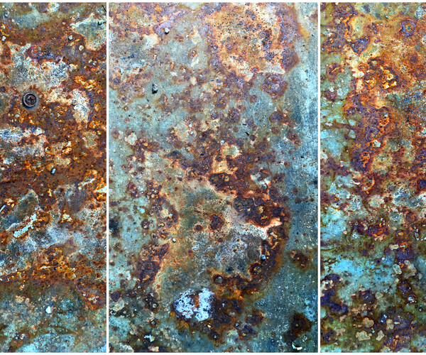 ArtStation - 12 Blue-Green Rust Textures | Resources