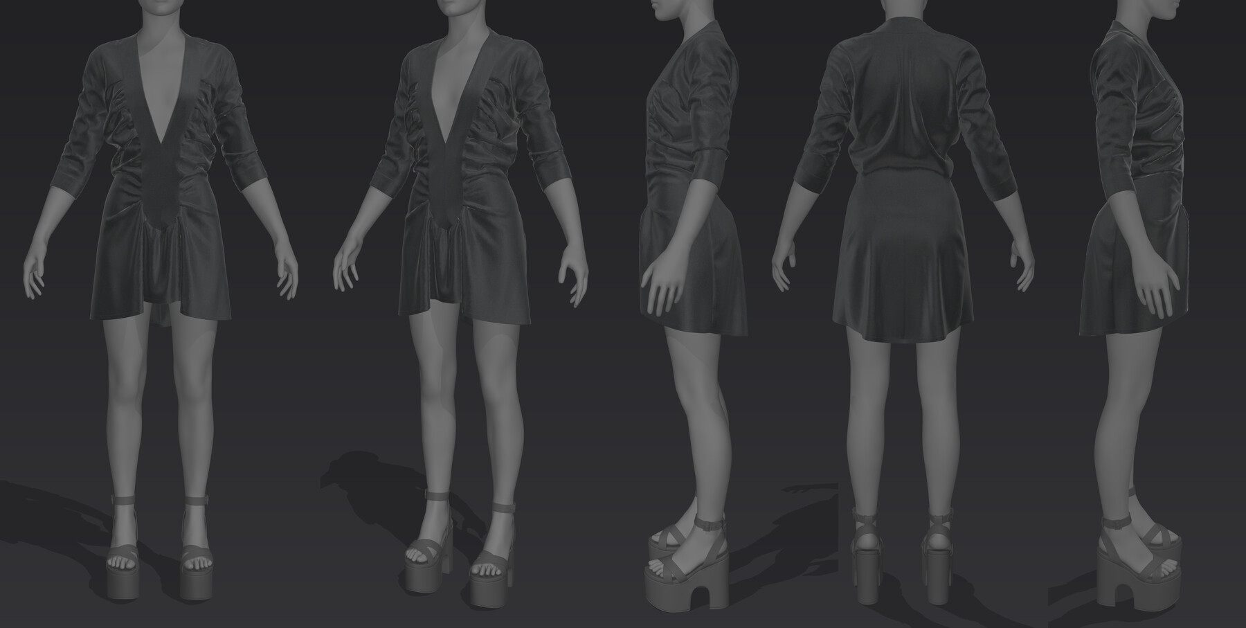 ArtStation - simple dress MD + Clo3D file | Resources