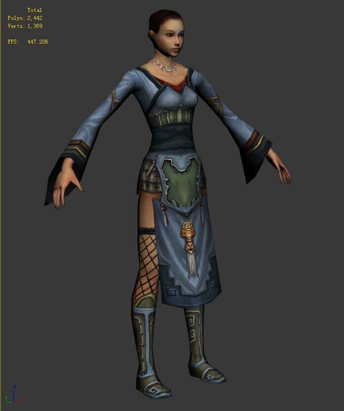 ArtStation - Game 3D Character - Female Mage 01 | Game Assets
