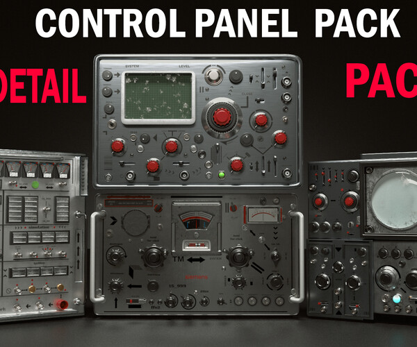 ArtStation - Control panel pack 1 - control panel 3D MODEL | Resources