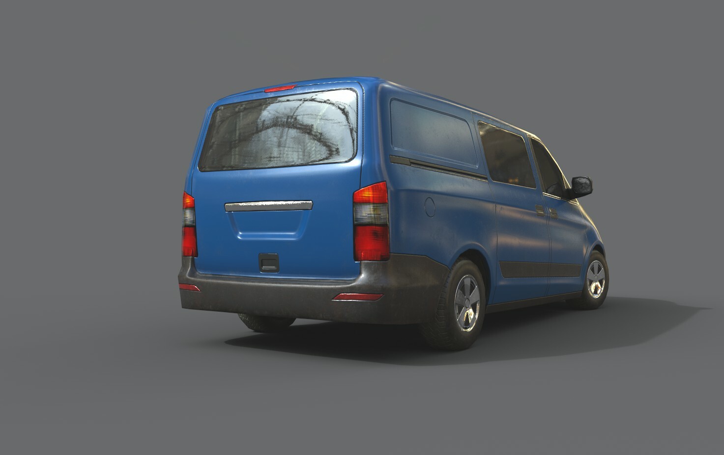 ArtStation - Generic Minivan Blue | Game Assets
