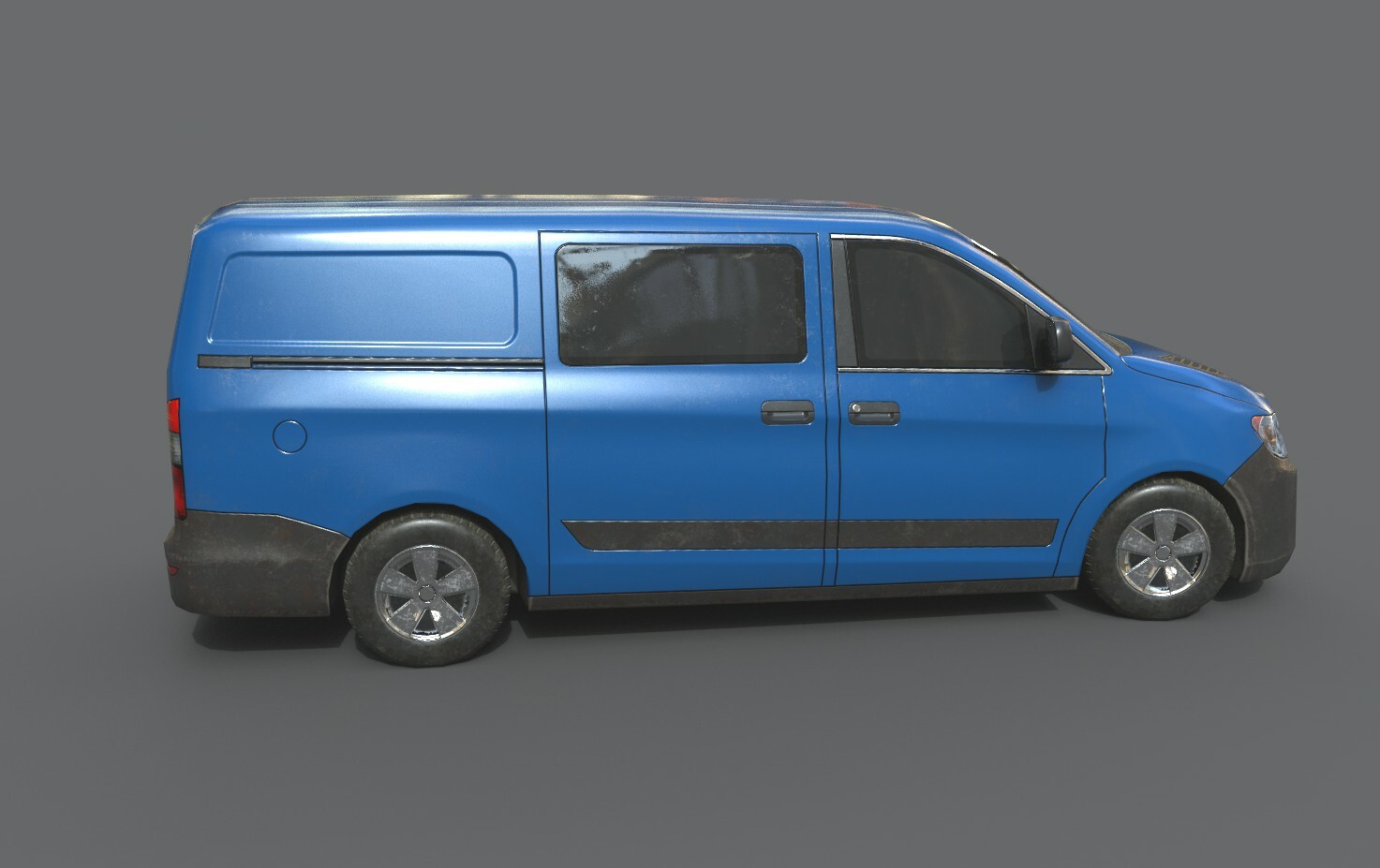 ArtStation - Generic Minivan Blue | Game Assets