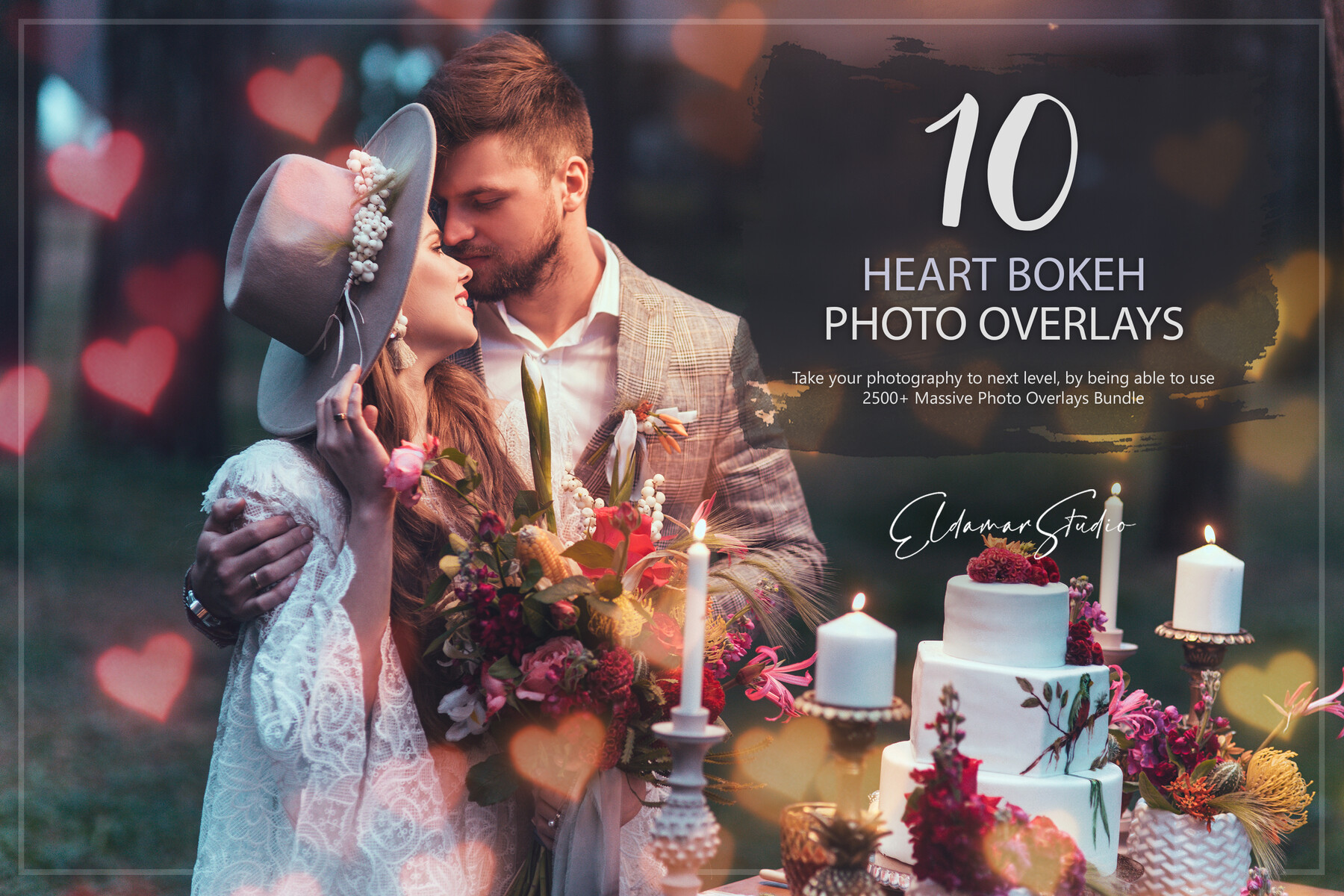 ArtStation - 10 Heart Bokeh Photo Overlays | Resources
