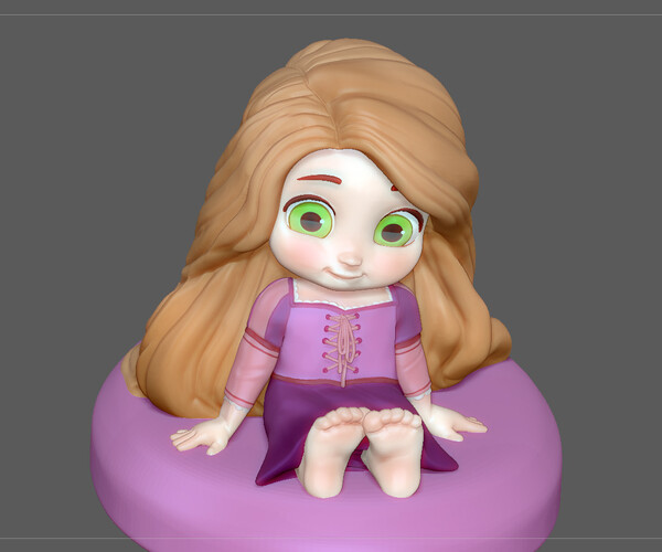 ArtStation - RAPUNZEL BABY PRINCESS DISNEY CHARACTER CUTE 3D PRINT ...