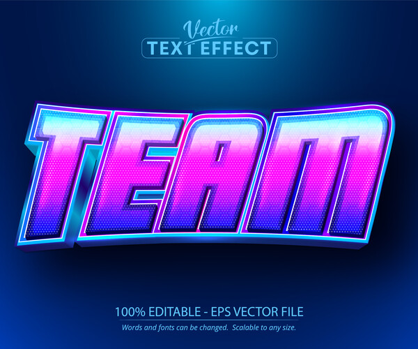 ArtStation - Team text, sport style editable text effect | Artworks