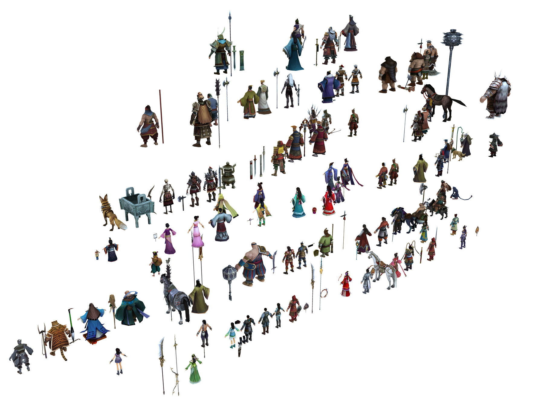 ArtStation - Game Character - 80+ Chinese Ancient Character Model ...