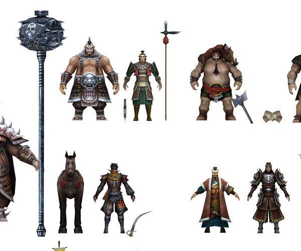 ArtStation - Game Character - 80+ Chinese Ancient Character Model ...