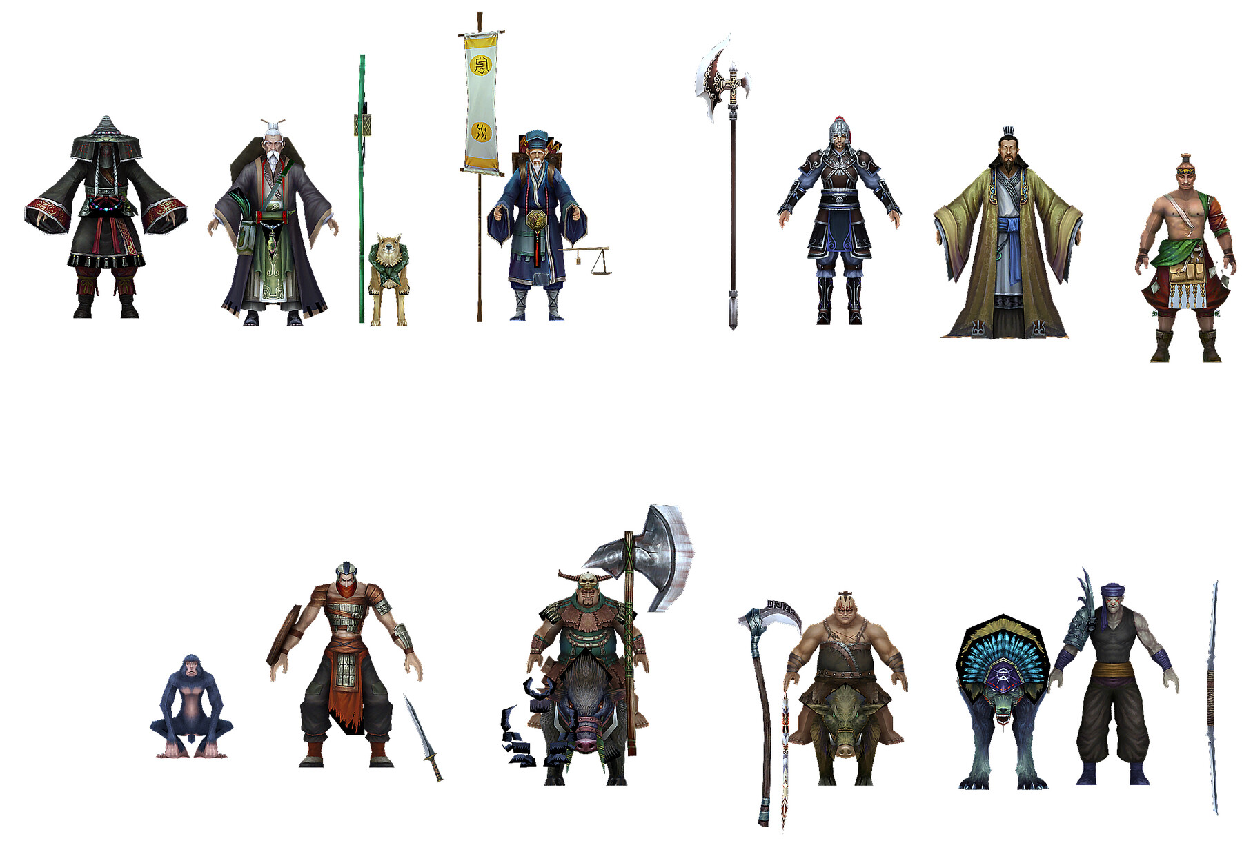 ArtStation - Game Character - 80+ Chinese Ancient Character Model ...