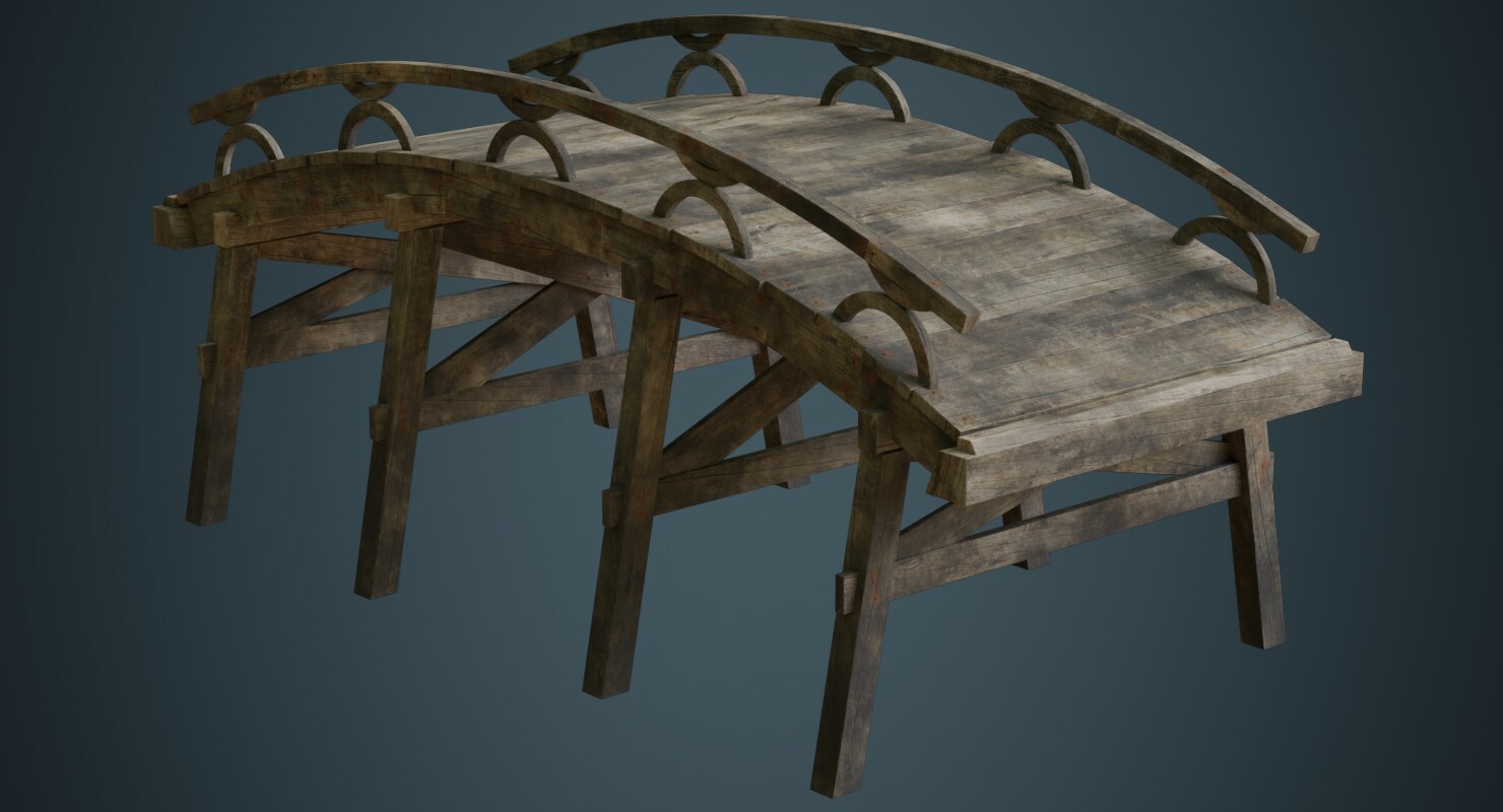 ArtStation - Plank Bridge 1B | Game Assets